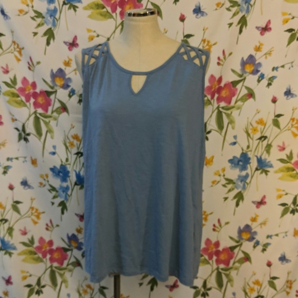 French Laundry | Tops | French Laundry Cotton Tank Top Blue Gray Cami X ...
